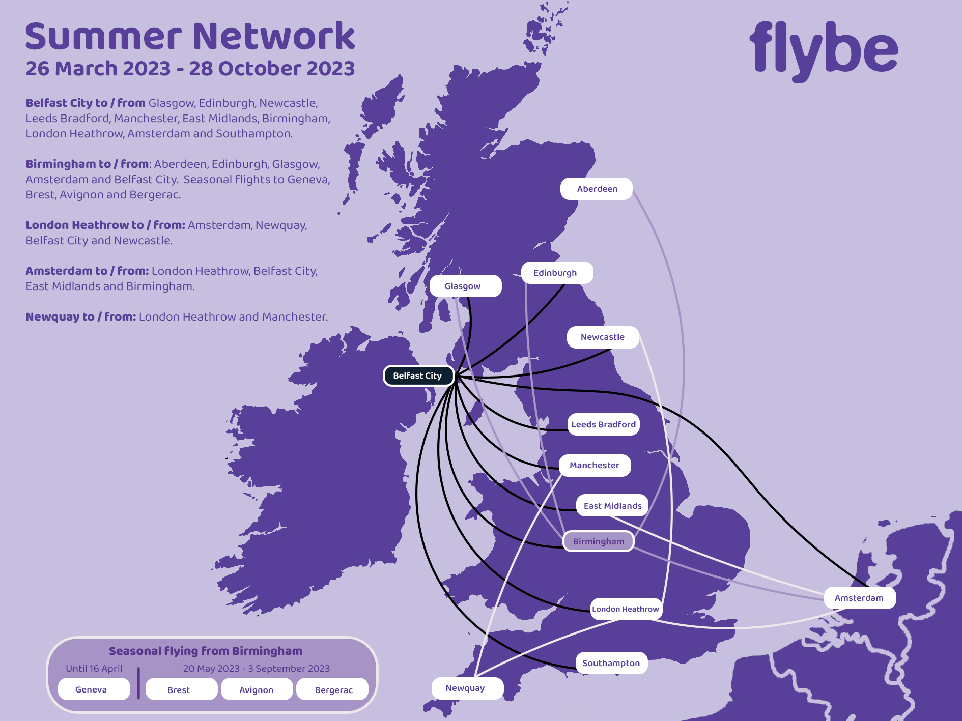 Flybe Unveils Summer Schedule & Introduces New Routes - Travel Pursuit